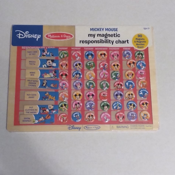 Melissa & Doug | Other | Mickey Mouse Magnetic Responsibility Chart ...